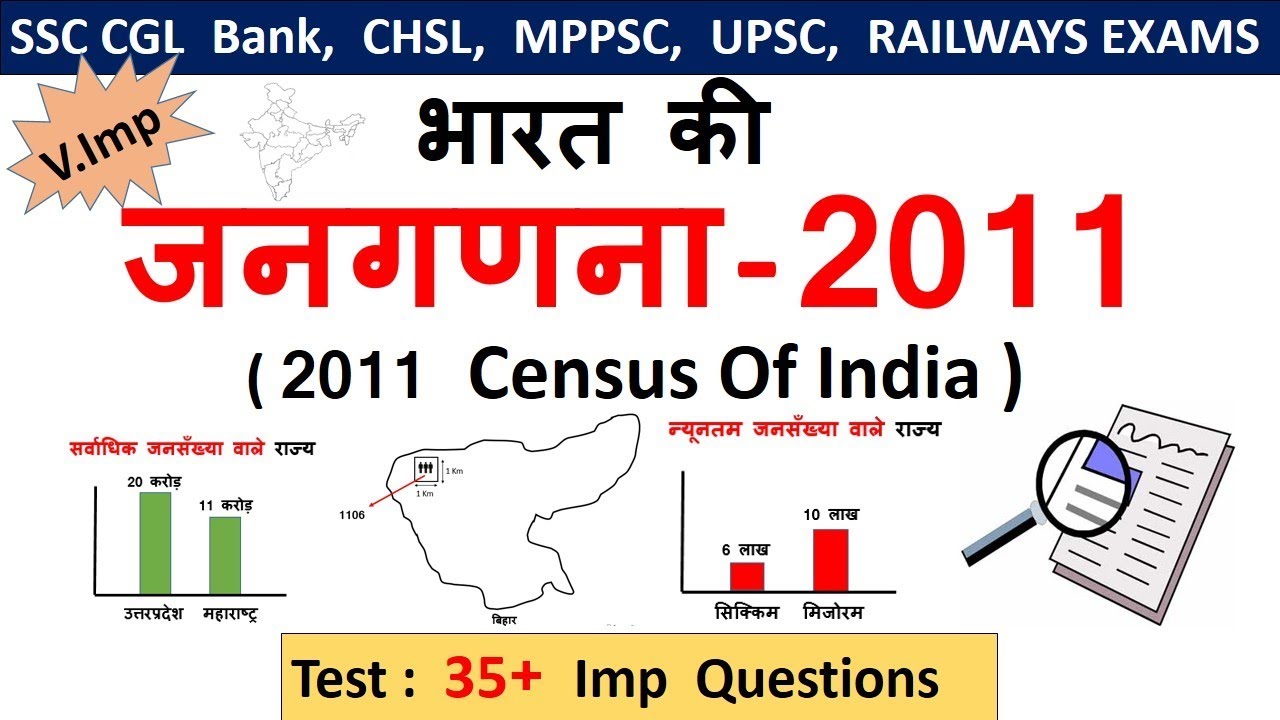 Indian Geography : Census 2011 | भारत की जनगणना 2011 - YouTube