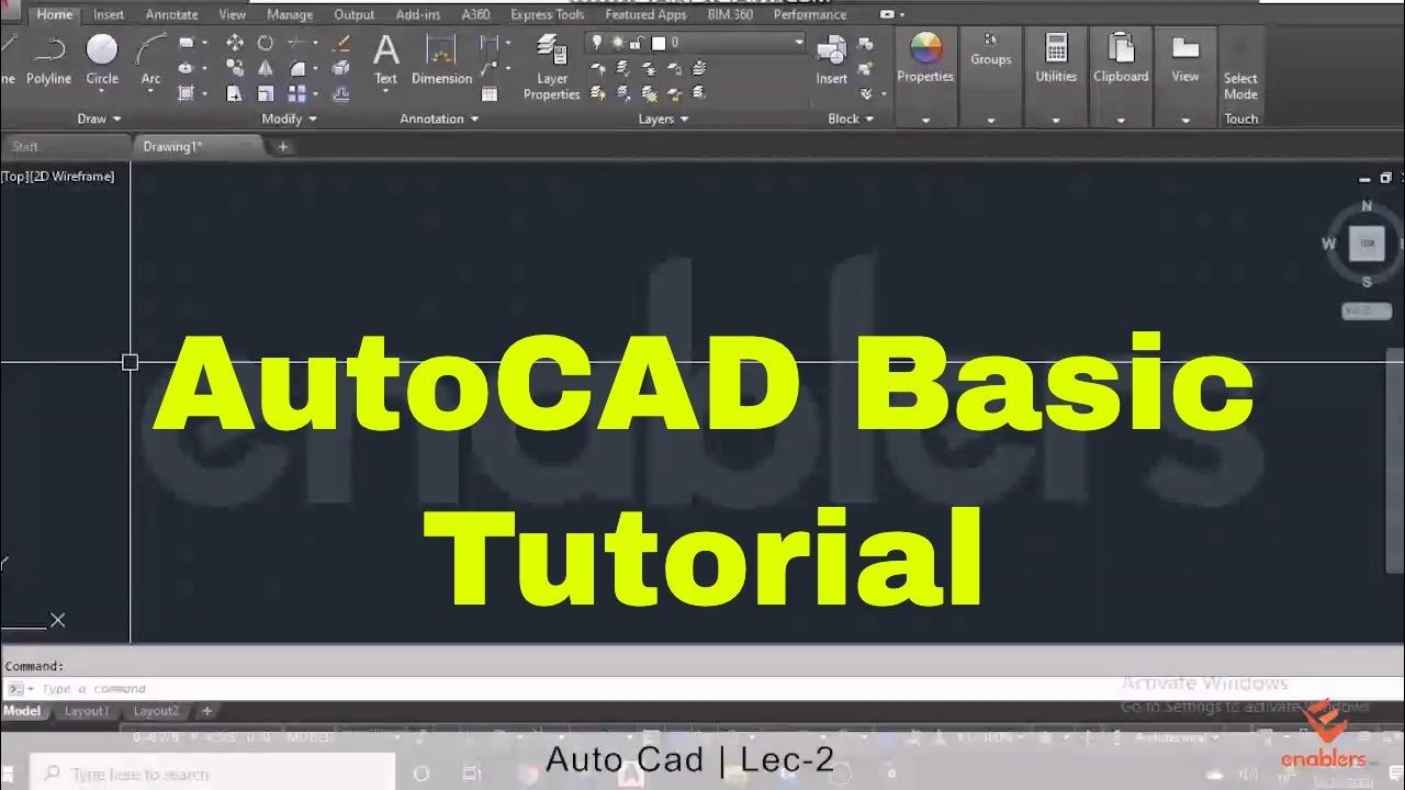 AutoCAD Basic Tutorial for Beginners | Explained step by step - YouTube