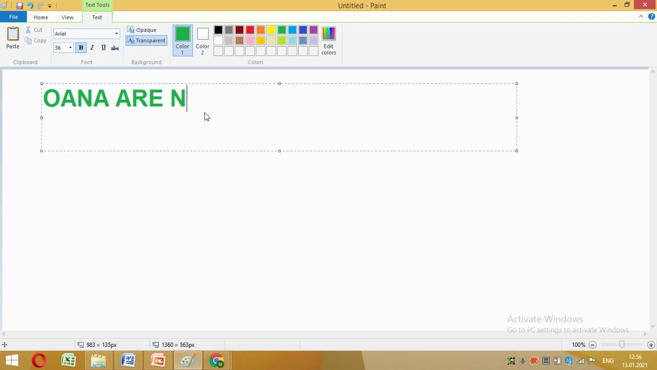 Tehnoredactarea (scrierea) unui text in Paint. - YouTube