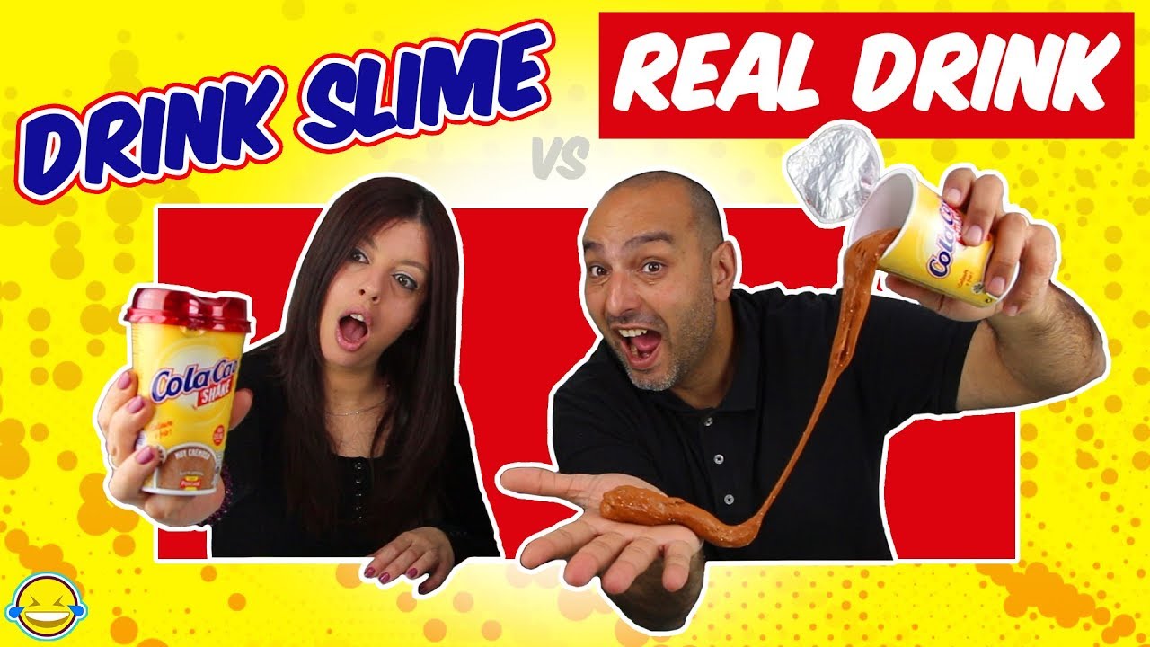 DRINK SLIME vs REAL DRINK 3! Bebida de Slime vs Bebida Real! Bego y ...