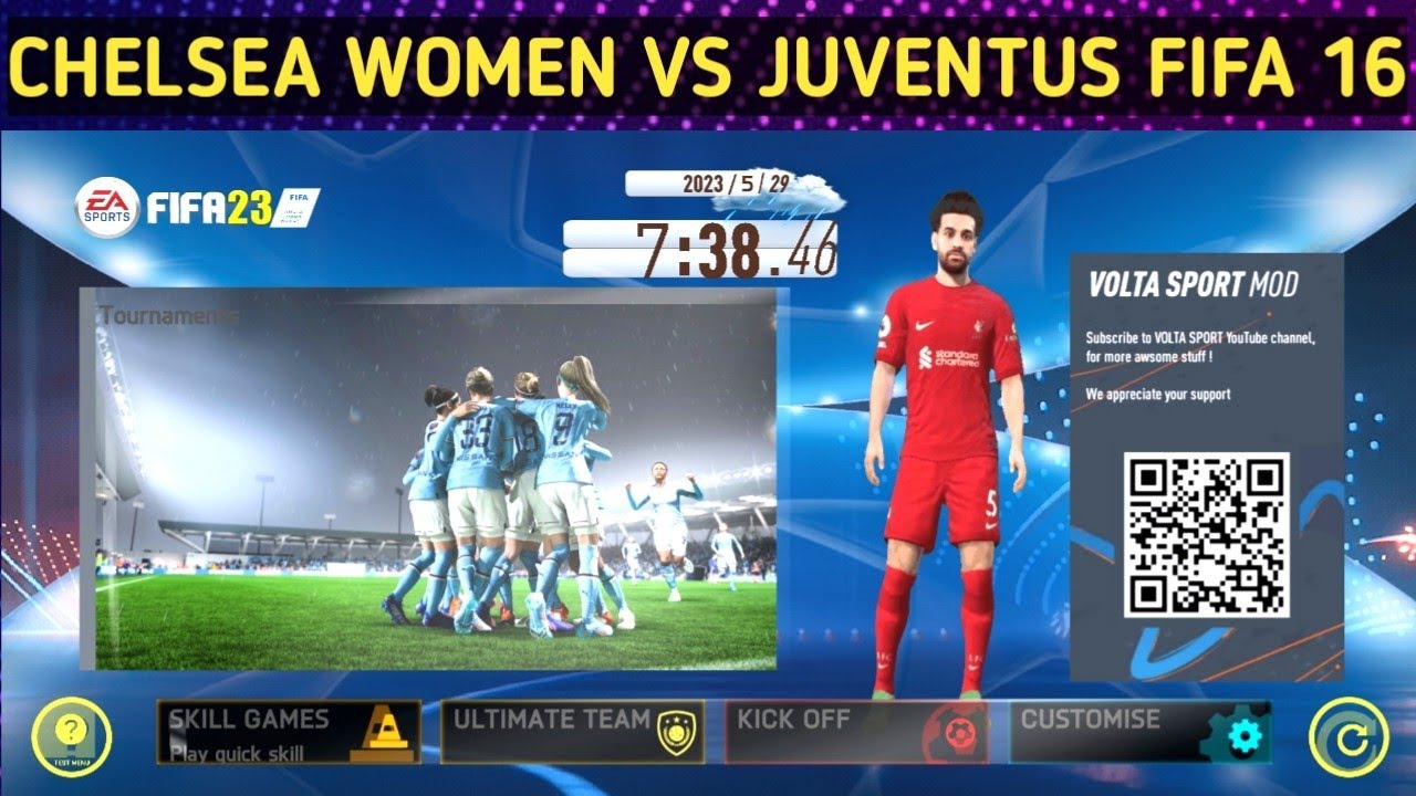 CHELSEA WOMEN TIM VS JUVENTUS FIFA 16 MOD FIFA 23 - YouTube