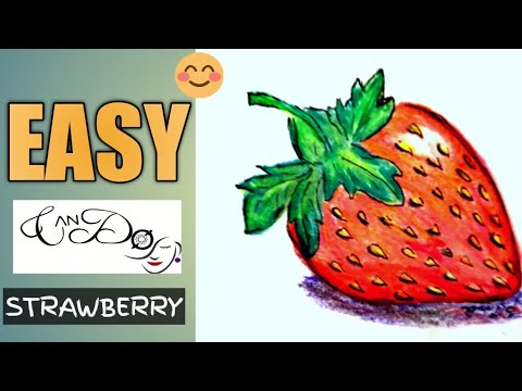 How To Draw A Strawberry Step By Step For Beginners | Drawing A ...