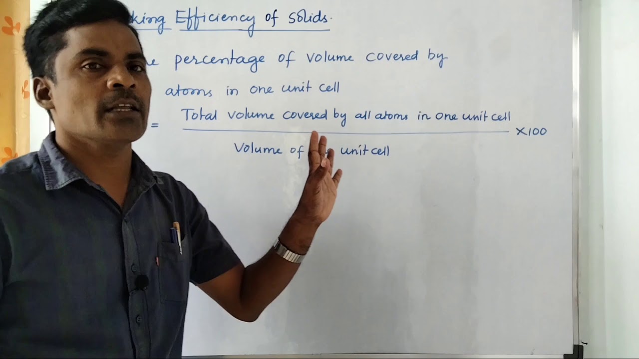 Packing efficiency of solids part-1 by Kamal - YouTube
