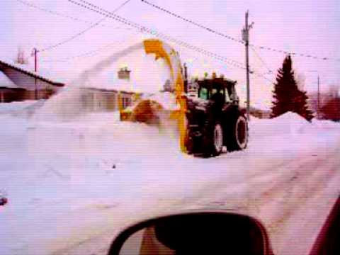 Blanchet snowblower on WHITE 2-155 175 HP - YouTube