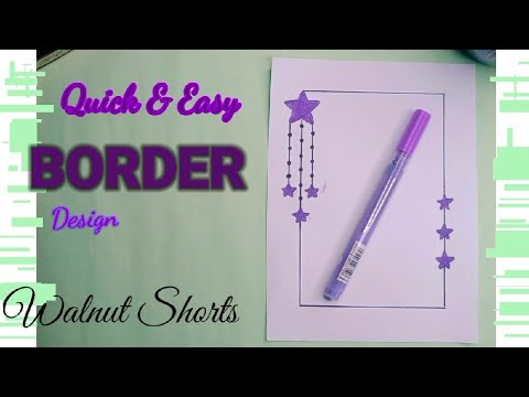 SIMPLE PAPER BORDER DESIGN 💞 FRONT PAGE IDEA💖PROJECT WORK DESIGN - YouTube
