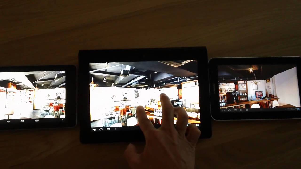 Panorama MultiScreen using 3 Android Tablets - YouTube