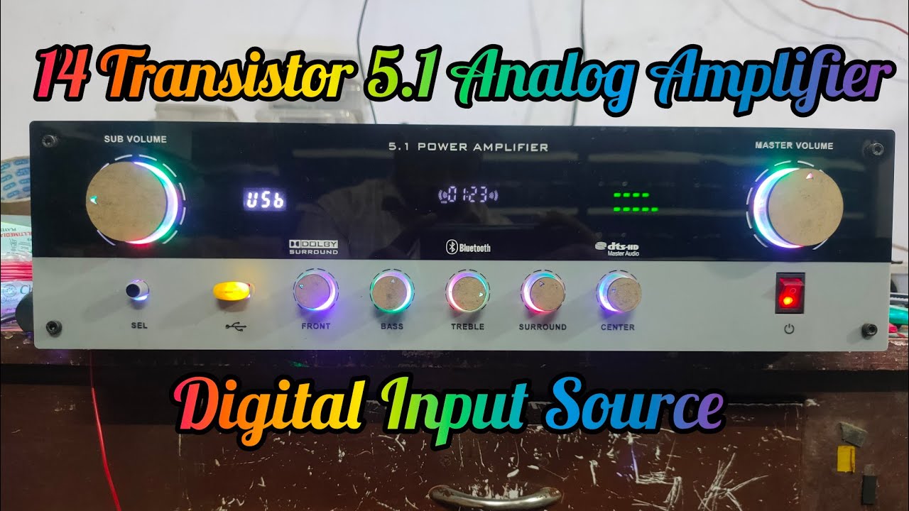 5.1 Transistor based Analog Amplifier with Digital input Source - YouTube