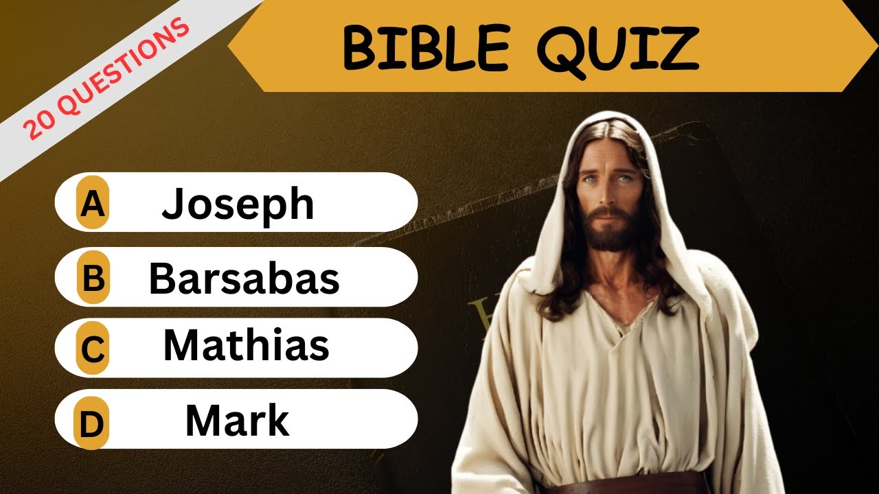 20 BIBLE QUIZ QUESTIONS TO TEST YOUR BIBLE KNOWLEDGE - Part one - YouTube