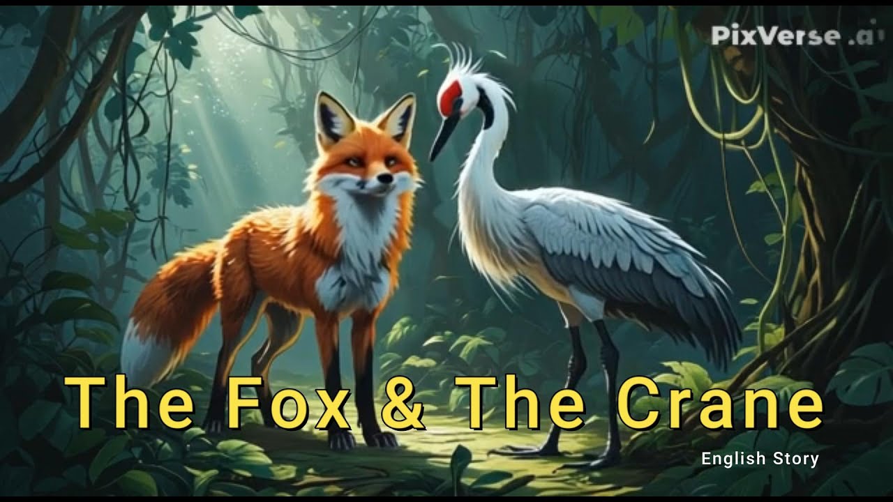The Fox and The Crane English Story | kids Story| - YouTube