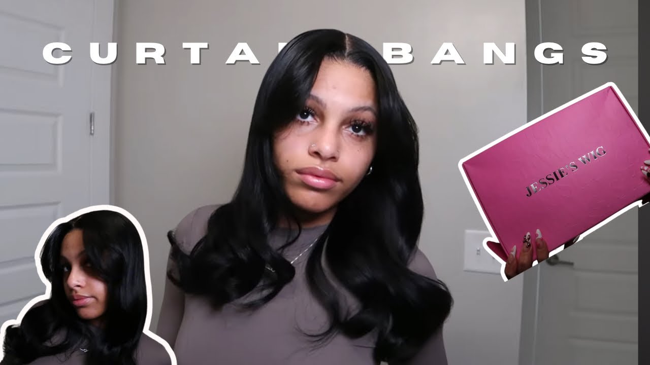 CURTAIN BANG WIG INSTALL!! 😍 IT EATS! Quick & Easy Glueless Install ...