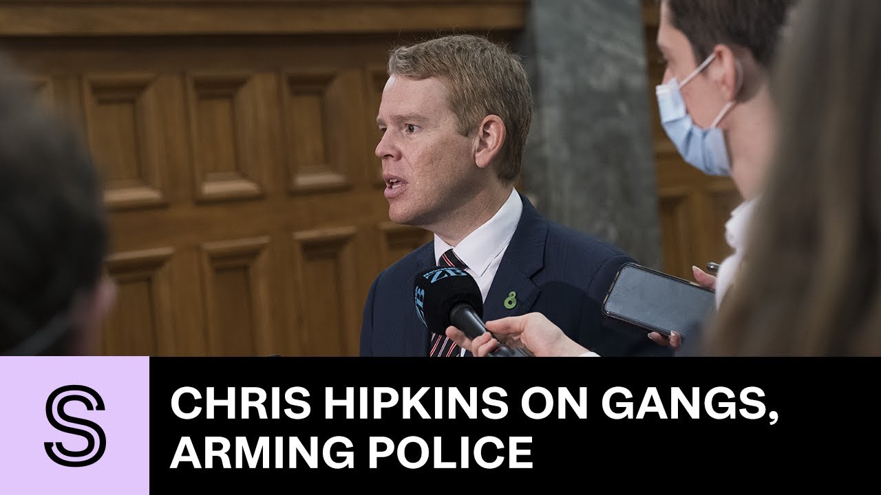 New Zealand Police Minister Chris Hipkins talks about gangs, arming ...