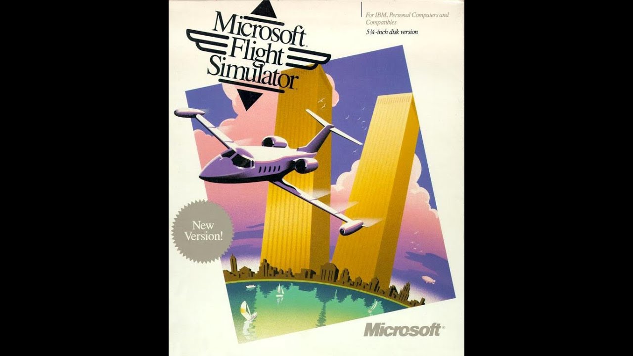 DOS - Microsoft Flight Simulator 3.0 (1988, subLOGIC) - YouTube