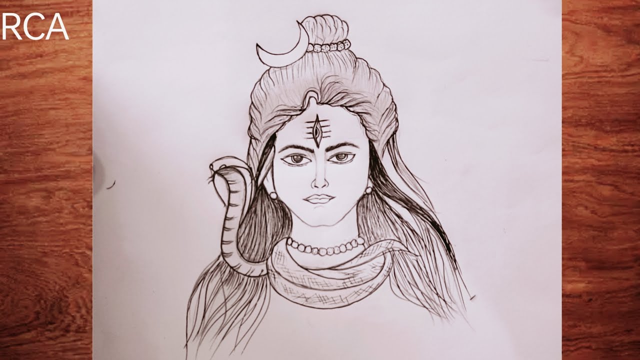 How to draw load Shiva face easy (step by Step)l Mahadev Drawing Easy l ...