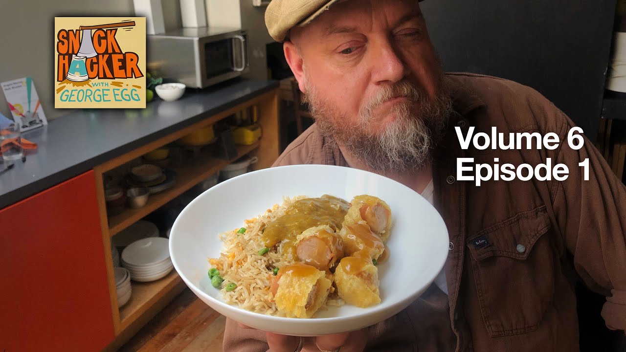 Snack Hacker with George Egg - Battered Sausage 'Pork Balls' - YouTube
