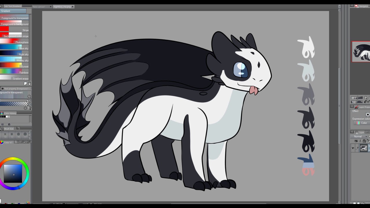 Dusk - Httyd oc Speedpaint - YouTube