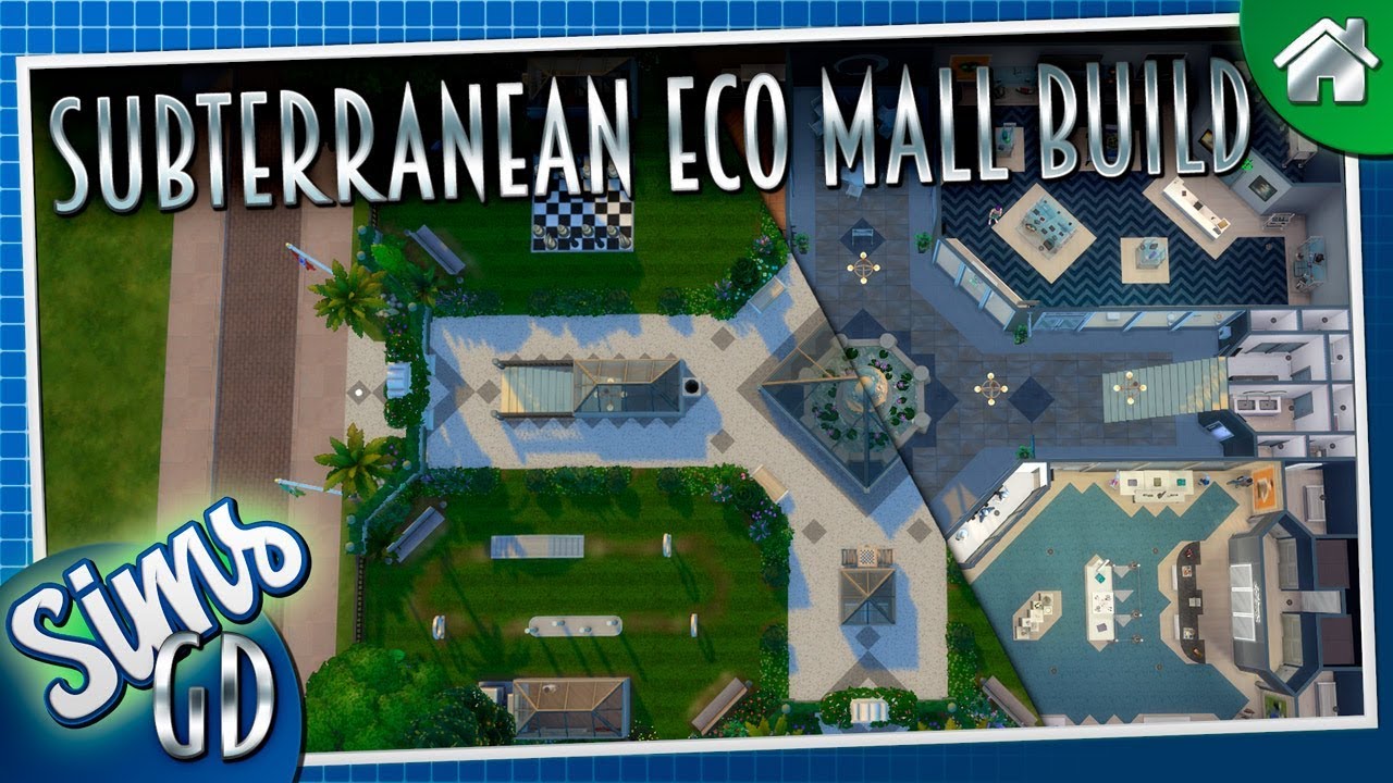 Sims 4 Mall Build | Subterranean Eco Mini Mall Speed Build with Bakery ...