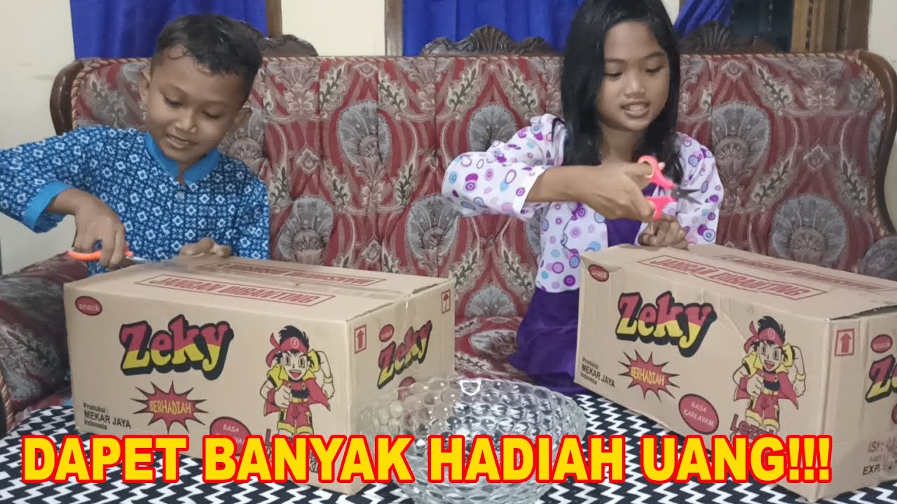 unboxing ciki zeky berhadiah uang | unboxing snack berhadiah terbaru ...