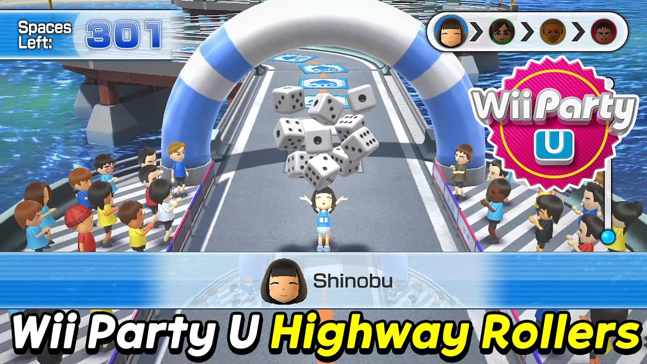 Wii Party U Highway Rollers Gameplay Shinobu Vs Dunbar Vs Sophia Vs ...