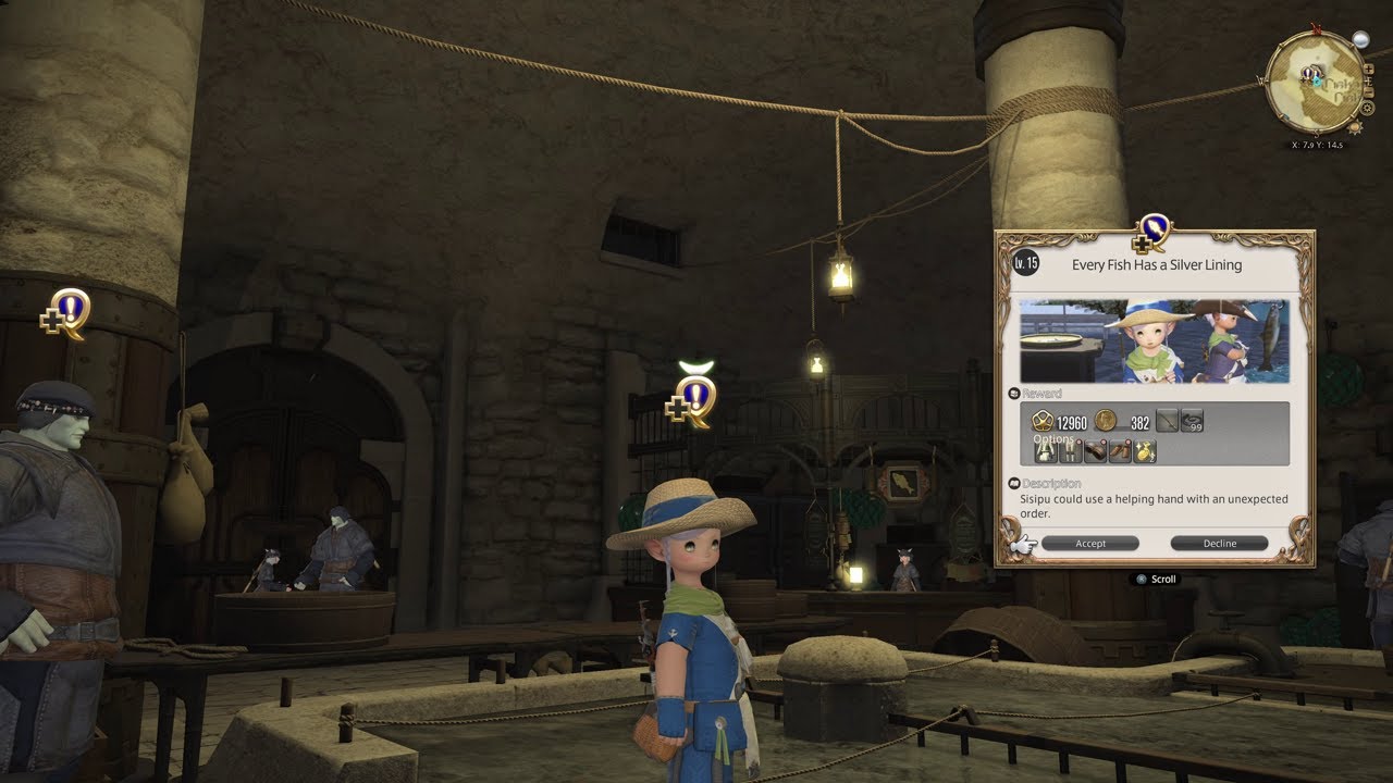 FFXIV Fisher Class Quest: Every Fish Has a Silver Lining - YouTube