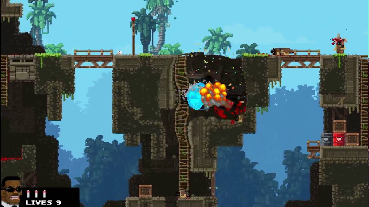 BroForce Iron Bro (Hard) level 11 - YouTube