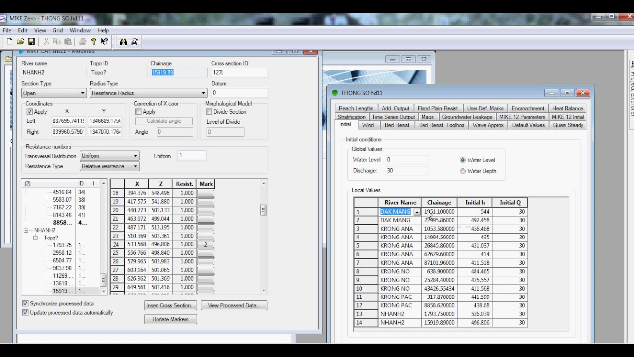 HD PARAMETER IN MIKE 11 (HƯỚNG DẪN TẠO THÔNG SỐ TRONG MÔ HÌNH MIKE 11 ...