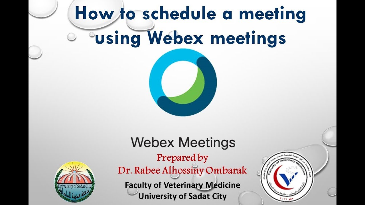 Scheduling a meeting using Webex meetings - YouTube