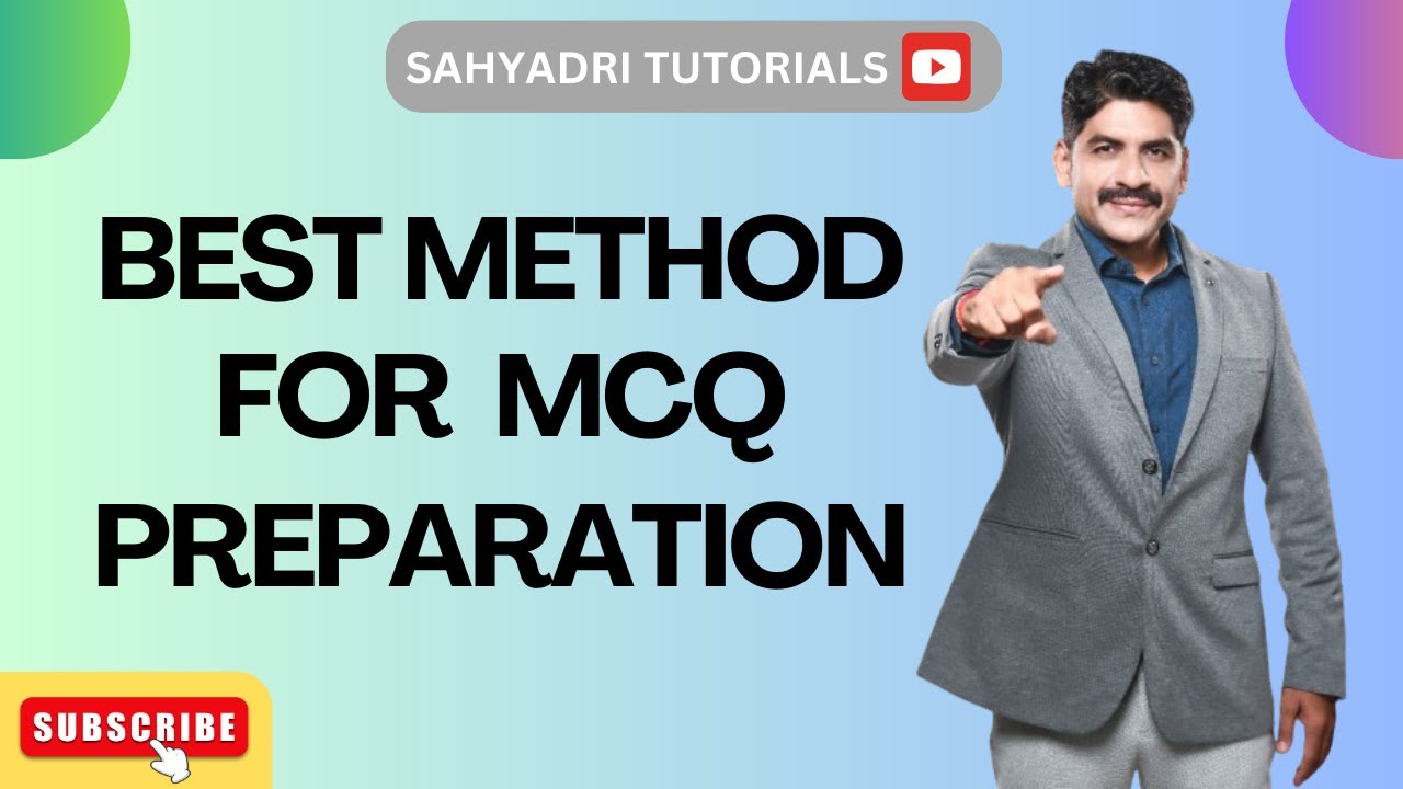Best Method for MCQ Preparation | MHT-CET 2025 | Sahyadri Tutorials - YouTube