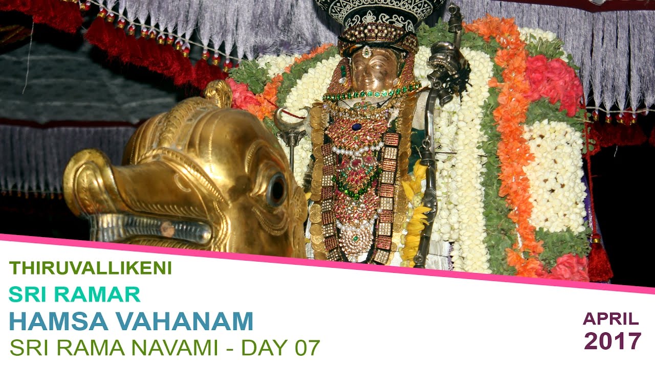 Thiruvallikeni Sri Ramar Hamsa Vahanam - Rama Navami Utsavam Day 07 ...