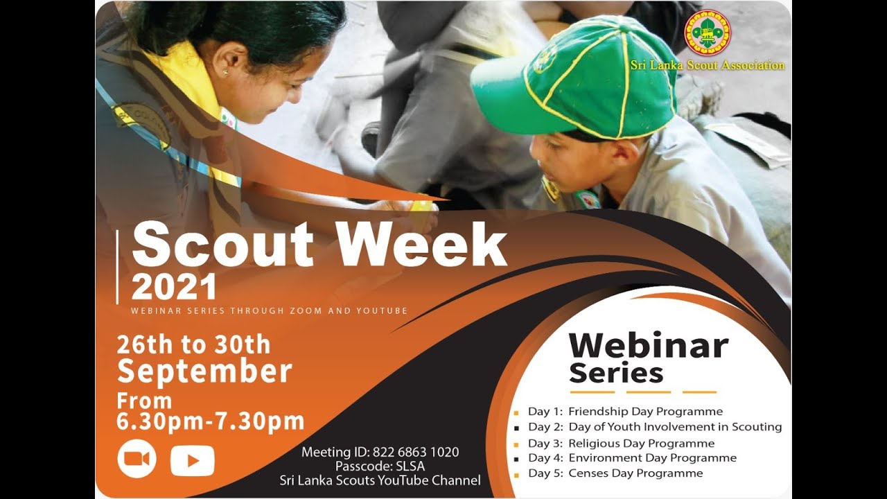 Scout Week 2021 Webinar Series From 26th to 30th September 2021 from 6. ...