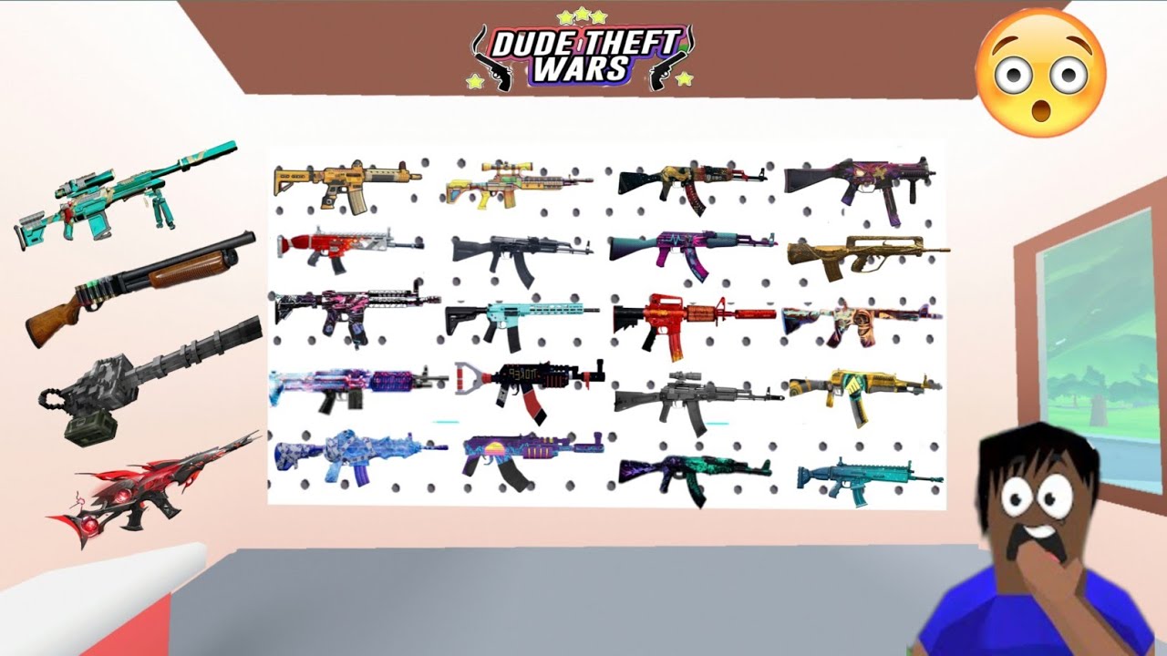 DUDE THEFT WARS BUYING ALL GUNS OR WEAPONS IN GAME | DTW WEAPONS - YouTube