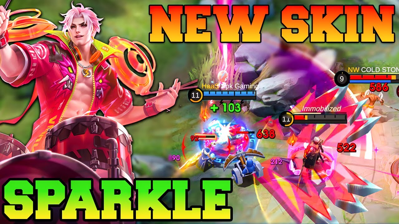 Fredrinn Sparkle Skin MLBB Gameplay !! Mobile Legends All Star Skin ...