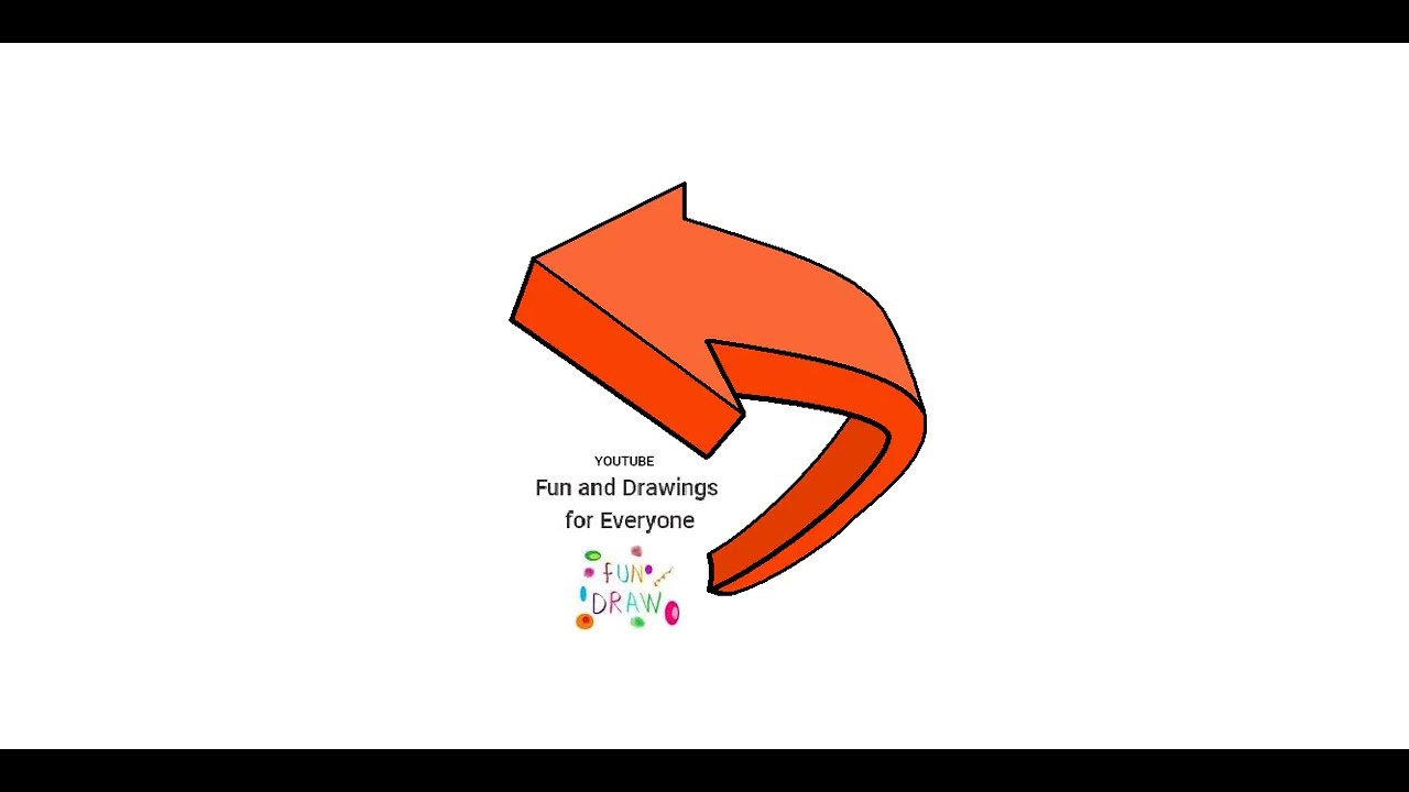 Como dibujar una flecha curva en tres dimensiones - YouTube