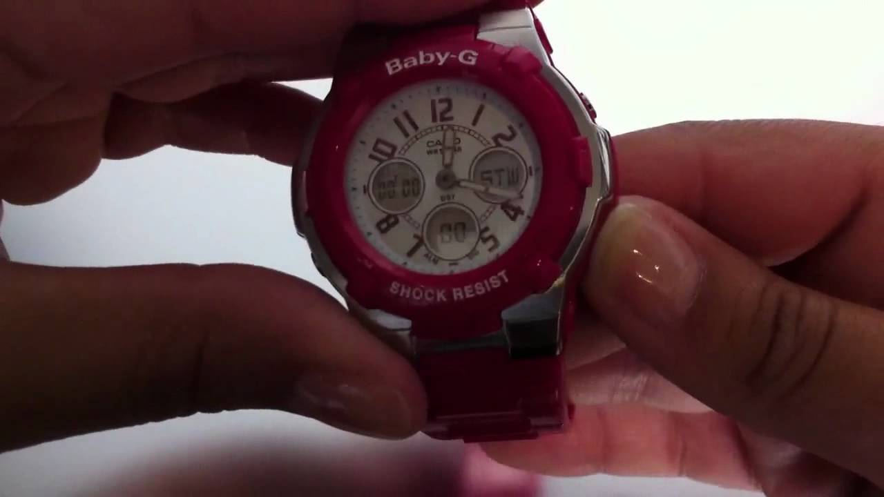 Casio Baby-G Chaton Analog Digital Watch BGA110-4B - YouTube