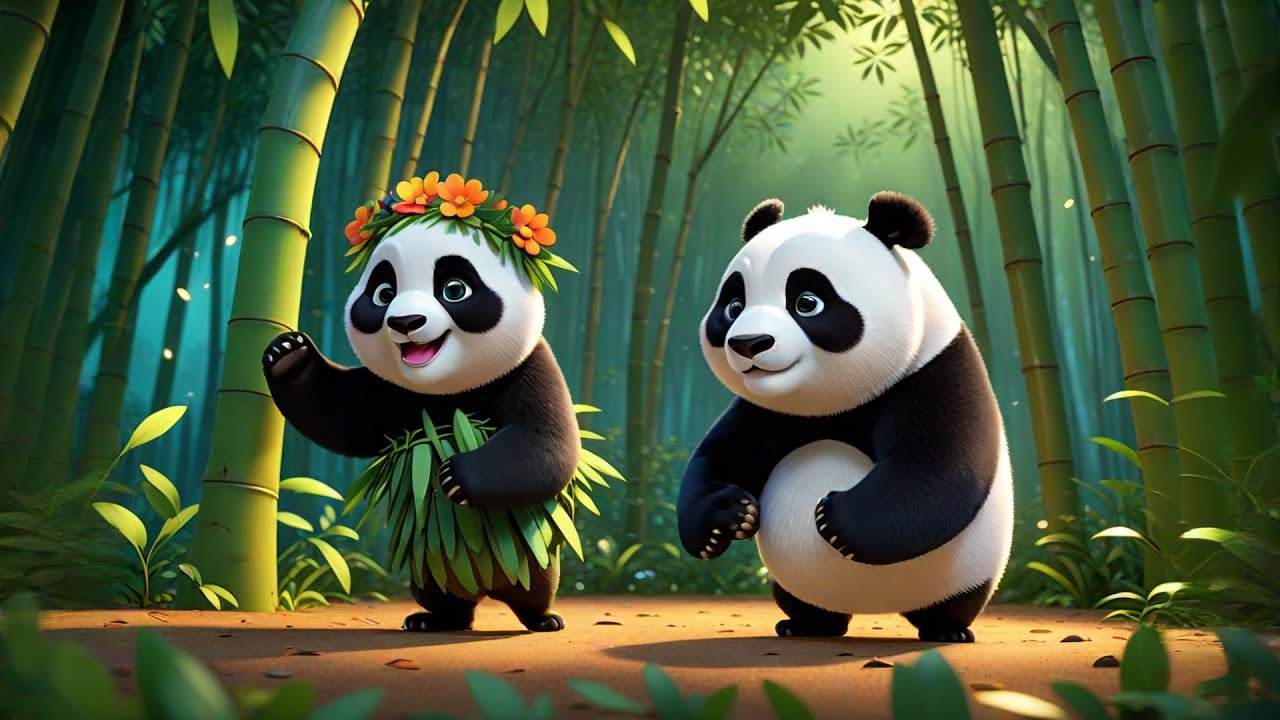 Ten Little Pandas Dancing | Fun Kids Animal Song | Nursery Rhyme ...