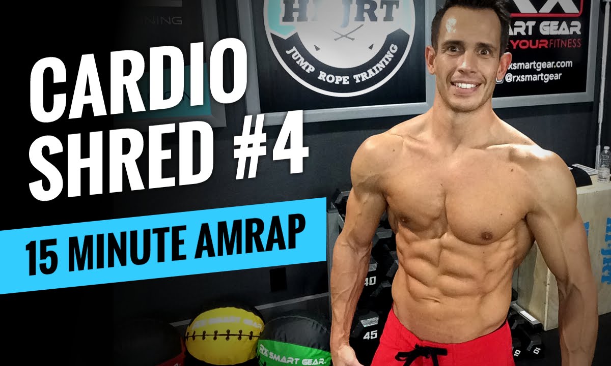 15 Minute AMRAP Workout - CARDIO SHRED #4 - YouTube