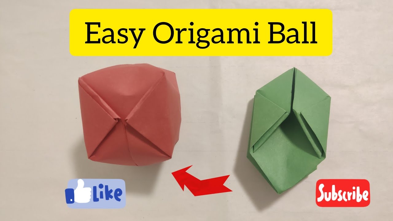 Easy Origami Ball tutorial | paper ball | paper toys | origami weapons ...