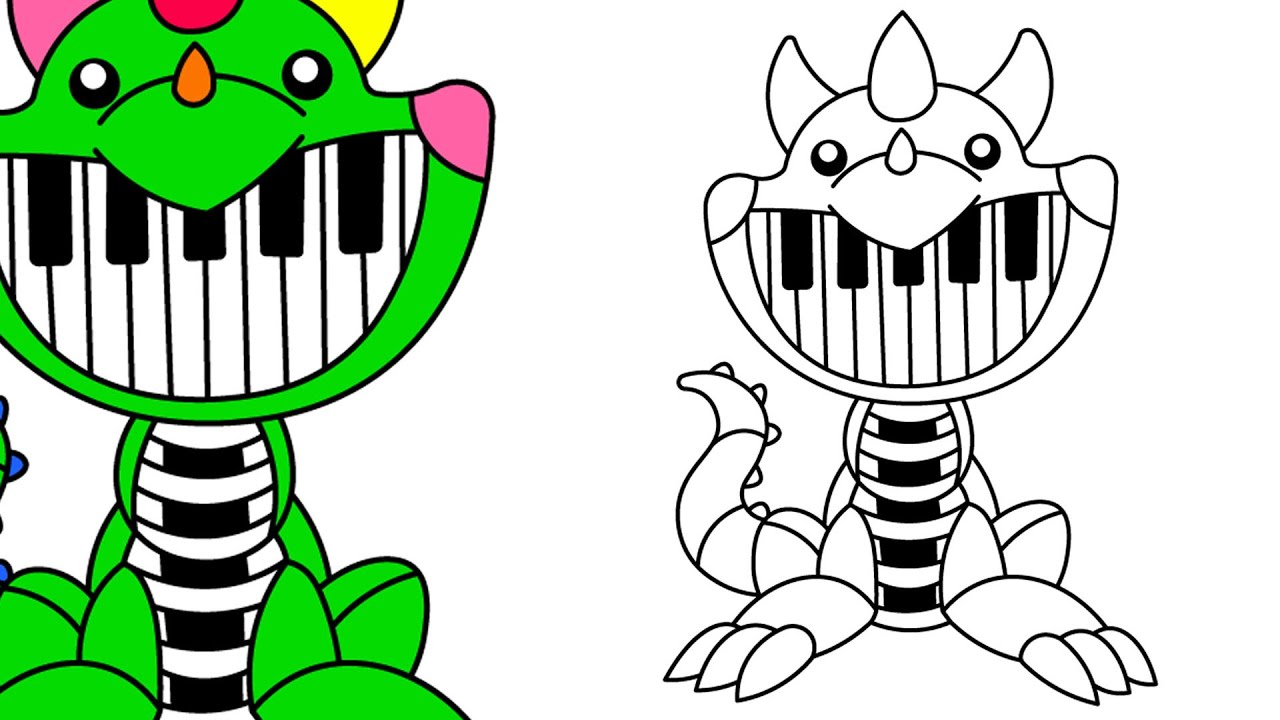 How to DRAW PIANOSAURUS - Poppy Playtime 4 - YouTube