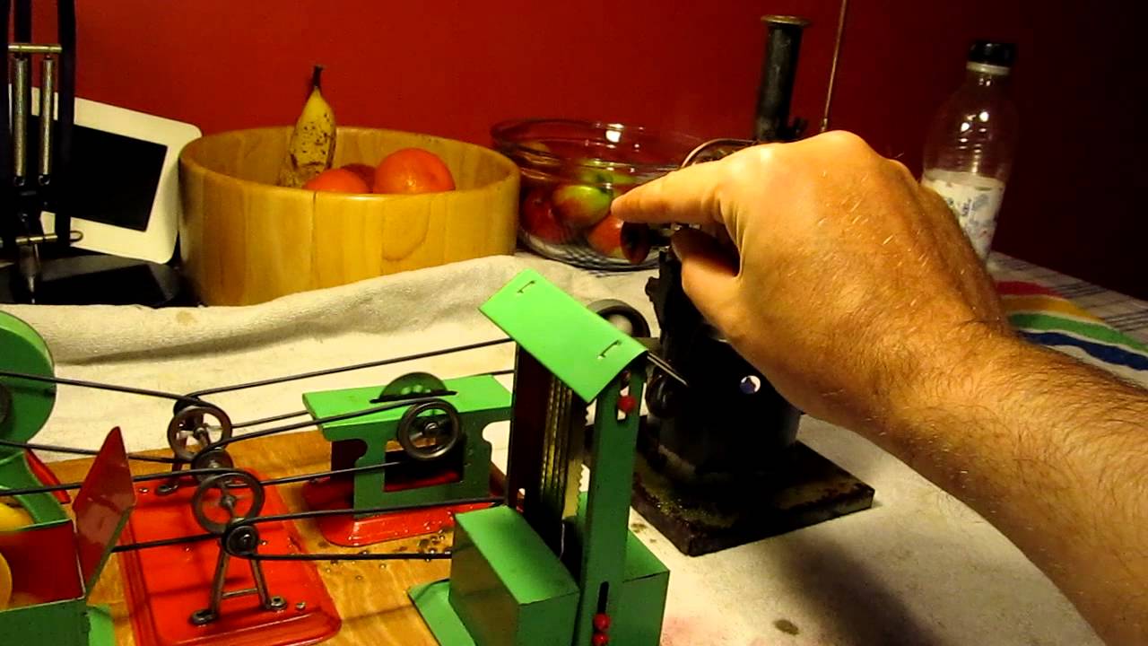 Wilson Bros. toy steam engine and workshop - YouTube