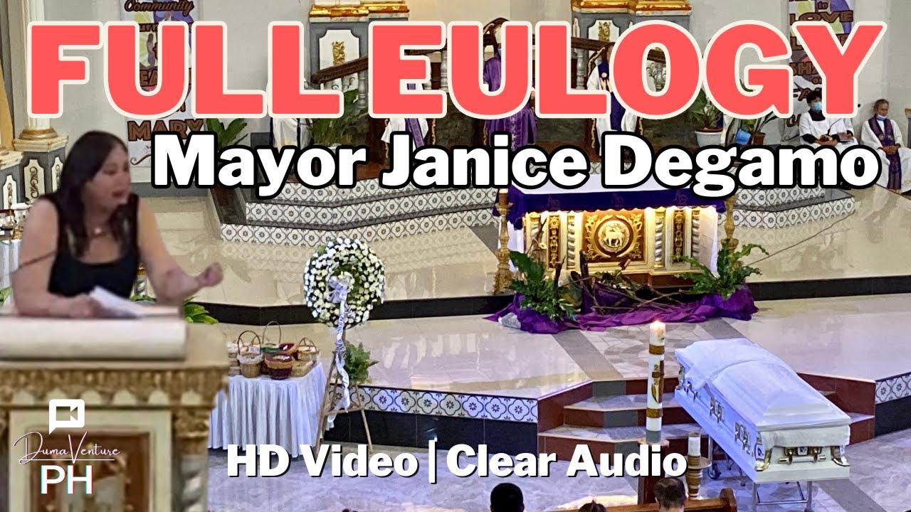 Eulogy Speech of Mayor Janice Degamo for her late husband, Governor ...