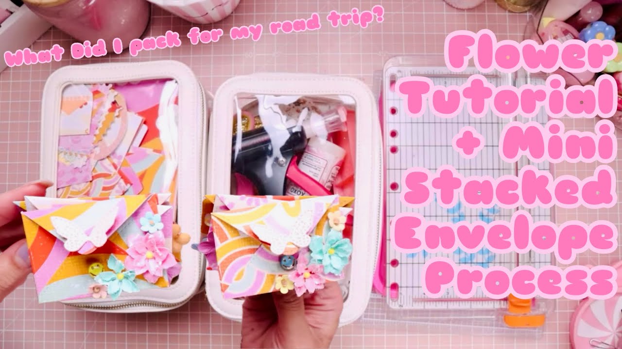 Craft With Me | Crafty Travel Items, SDD Paper Flower Tutorial + Embellishing Mini Stacked ...