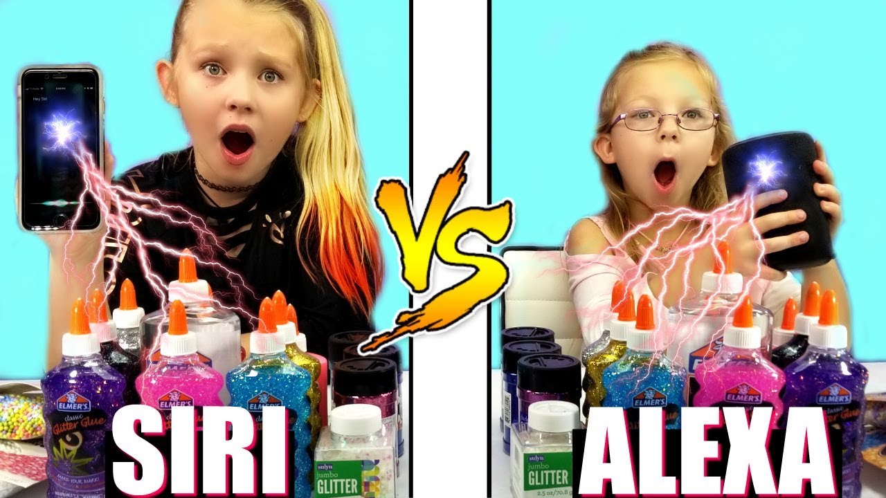 SIRI vs ALEXA Twin Telepathy SLIME Challenge!!! - YouTube