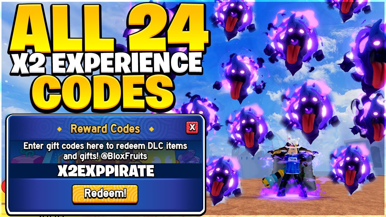 ALL 24 X2 Experience Codes in Roblox Blox Fruits - YouTube