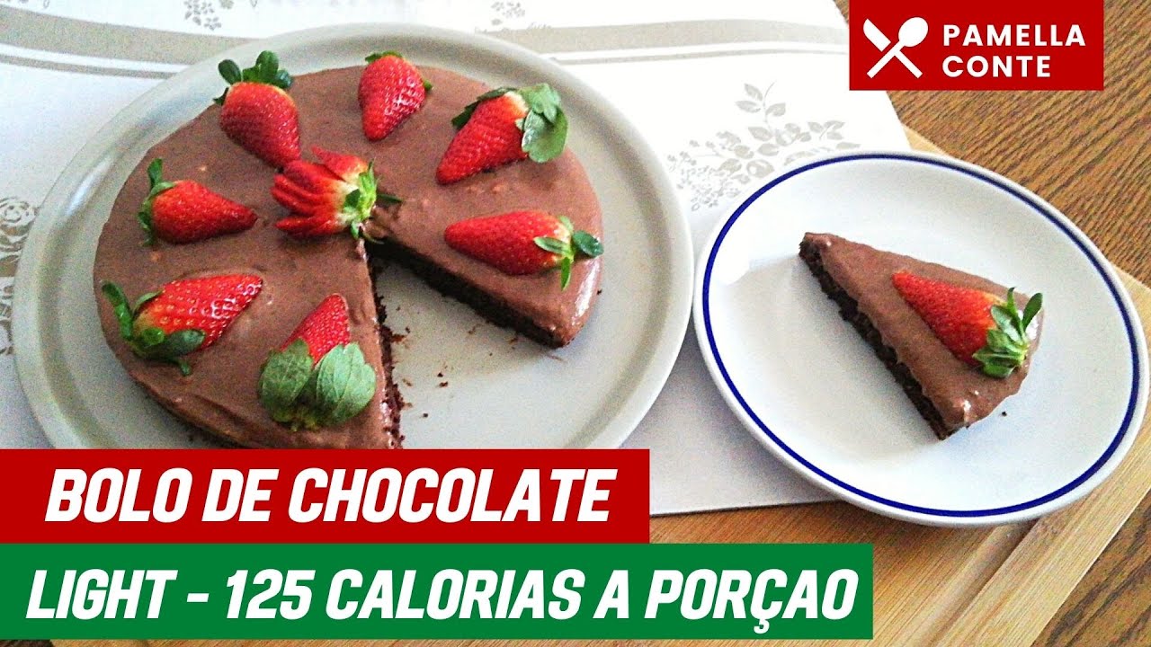 BOLO DE CHOCOLATE SEM AÇÚCAR E SEM FARINHA DE TRIGO - #Bolo LIGHT - 125 ...