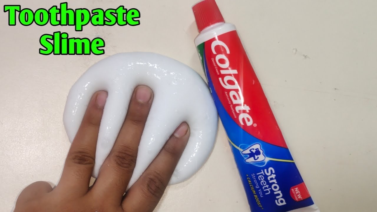 Colgate Toothpaste Slime ASMR l How to make slime with Colgate ...