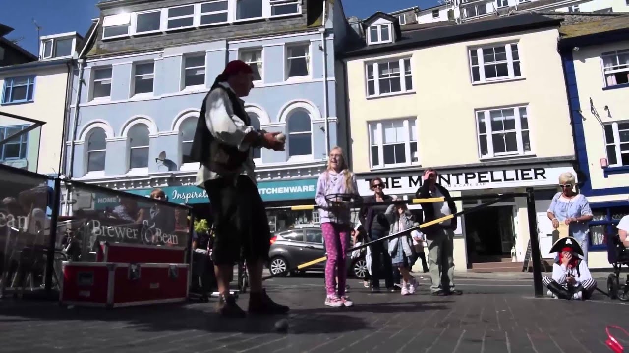 Dan the fire-juggler, at Brixham Pirate Thursday (video for external ...
