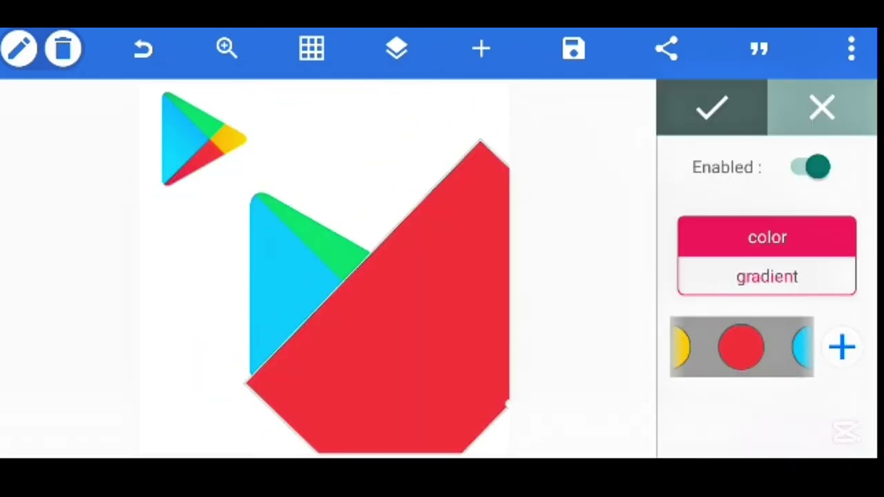 Simple procedure to create play store icon using pixel lab - YouTube