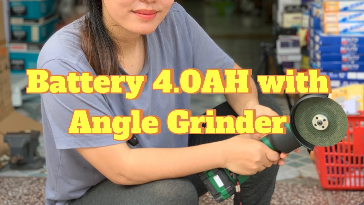 Testing Angle grinder with battery 4.0ah Dekton tools - YouTube