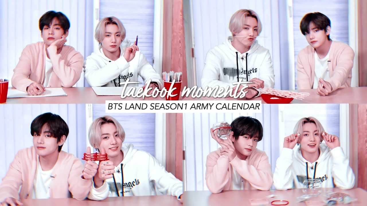 taekook | bts land season 1 army calendar - YouTube