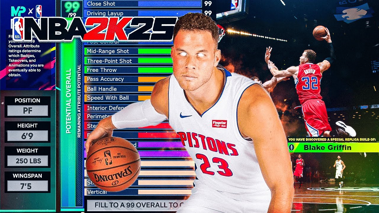 99 DUNK BLAKE GRIFFIN BUILD IS OP IN NBA 2K25! - YouTube