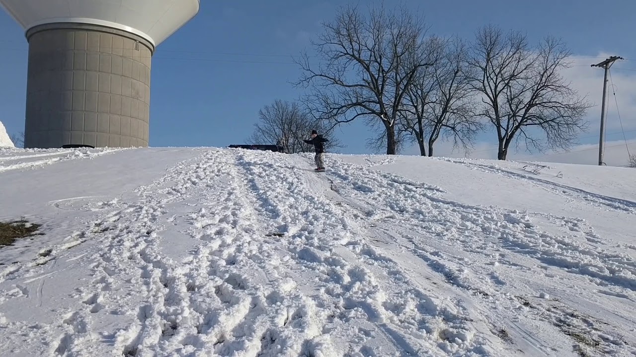 Kayden snow boarding@ frick park 1/25/2020 - YouTube